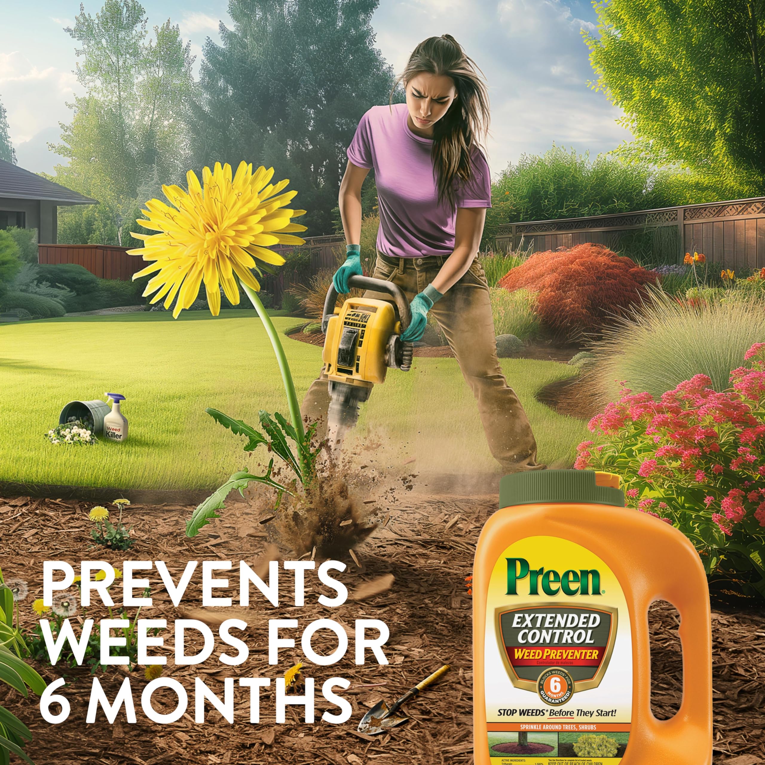 Preen Extended Control Weed Preventer - 10 lb. Bag - Covers 1,630 sq. ft.
