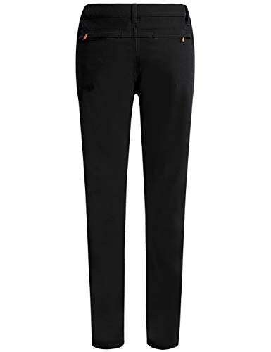 Camii Mia Women's Winter Warm Outdoor Slim Windproof Waterproof Ski Snow Fleece Hiking Pants (27W x 30L, Black)