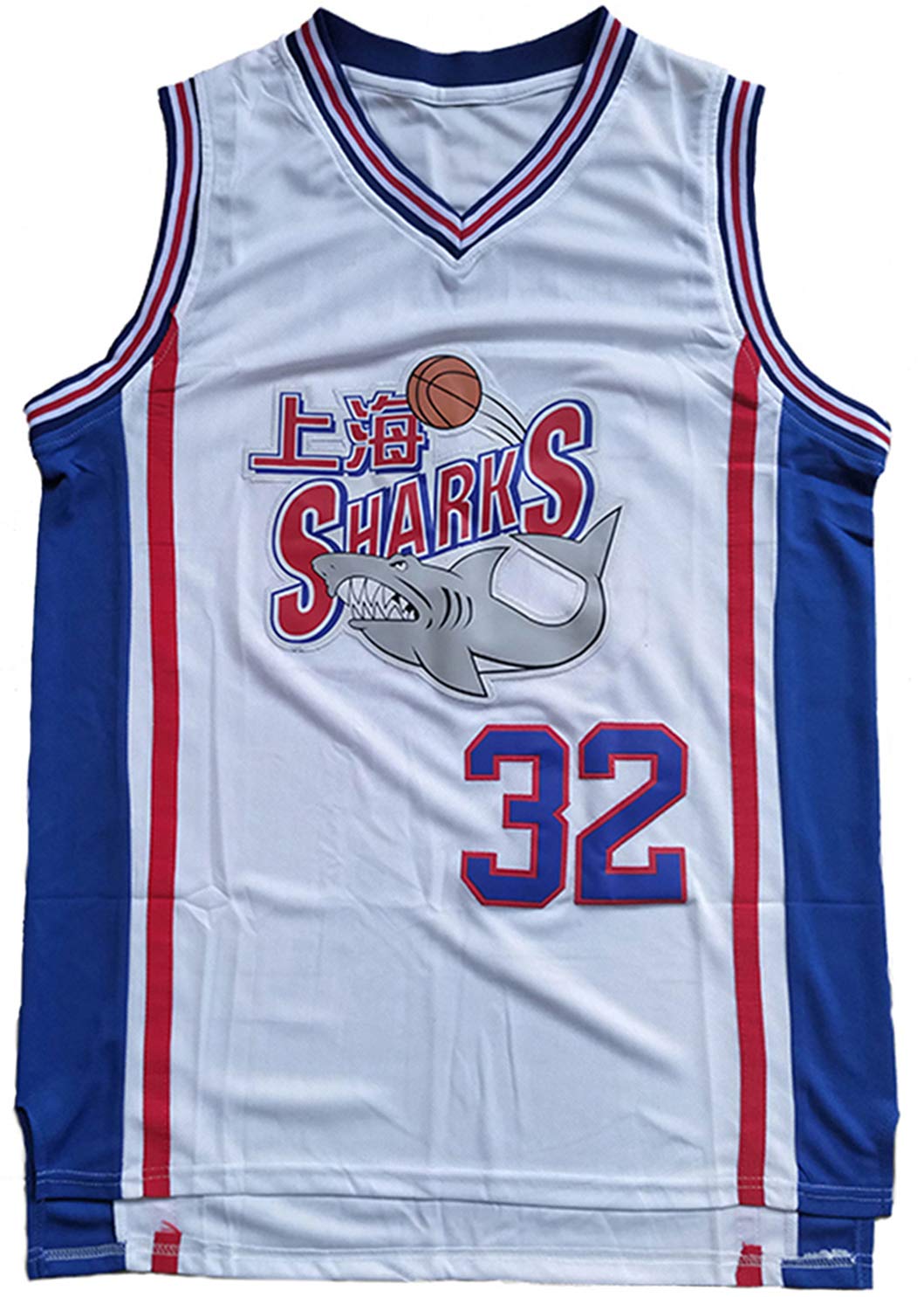 #32 Jimmer Fredette Shanghai Sharks Basketball Jersey Men White (XXX-Large, White)