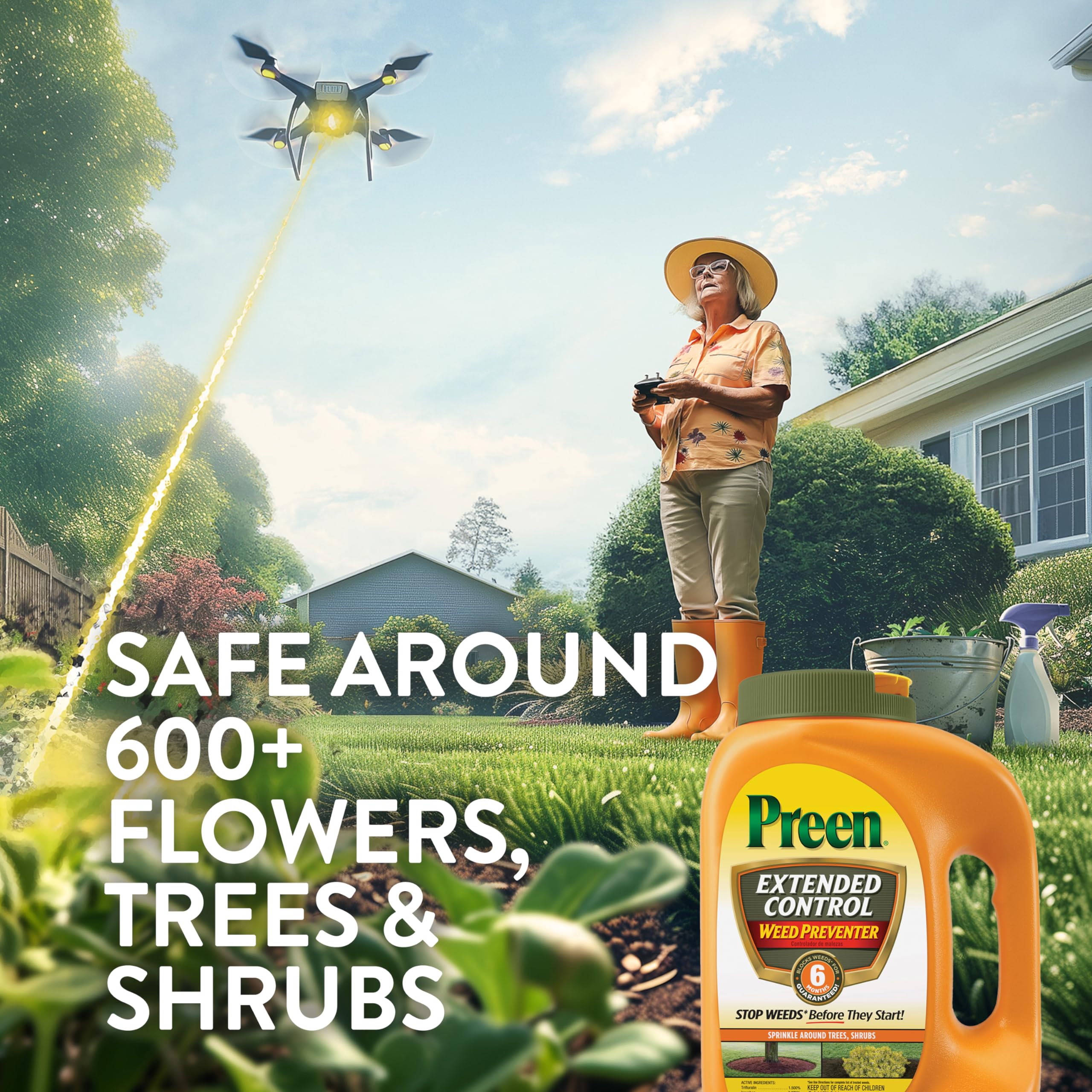 Preen Extended Control Weed Preventer - 10 lb. Bag - Covers 1,630 sq. ft.
