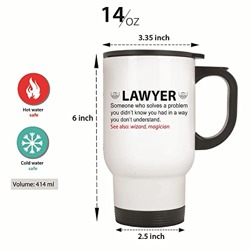 Law Meaning Definition Gift for Lawyers 14oz Steinless Steel Travel Mug