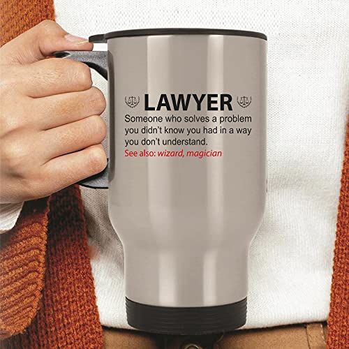 Law Meaning Definition Gift for Lawyers 14oz Steinless Steel Travel Mug