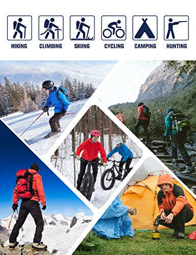 Camii Mia Women's Winter Warm Outdoor Slim Windproof Waterproof Ski Snow Fleece Hiking Pants (27W x 30L, Black)