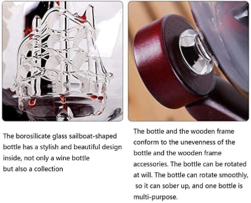 Decanter Globe Whiskey Decanter Set with Etched World Globe Glasses and Antique Sailing Ship Wine Decanter Wine bottle