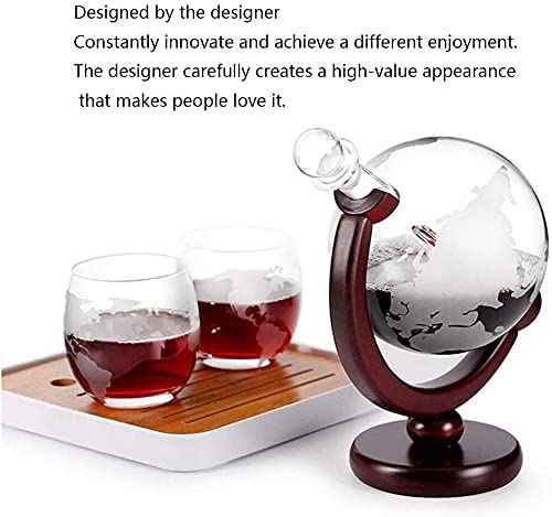 Decanter Globe Whiskey Decanter Set with Etched World Globe Glasses and Antique Sailing Ship Wine Decanter Wine bottle