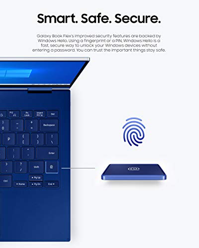 Samsung Galaxy Book Flex 13.3” Laptop|QLED Display and Intel Core i7 Processor|8GB Memory|512GB SSD|Long Battery Life and Bluetooth-Enabled S Pen|(NP930QCG-K01US),Royal Blue