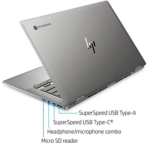 2020 NewestHP x360 2-in-1 14-inch FHD Touchscreen Chromebook 10thGEn. Intel Core i3-10110U, 8GB RAM, 64GB eMMC, B&O Audio, WiFi 6, Backlit Keyboard, Fingerprint Reader - Mineral Silver (Renewed)