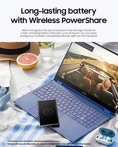 Samsung Galaxy Book Flex 13.3” Laptop|QLED Display and Intel Core i7 Processor|8GB Memory|512GB SSD|Long Battery Life and Bluetooth-Enabled S Pen|(NP930QCG-K01US),Royal Blue