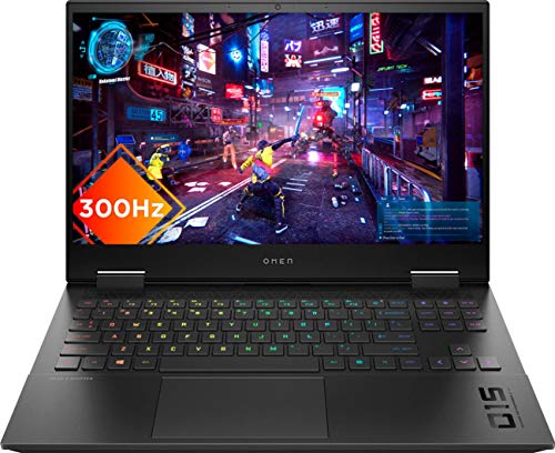 HP OMEN 15-ek1013dx 15.6" Full HD 300Hz Gaming Notebook Computer, Intel Core i7-10750H 2.6GHz, 16GB RAM, 512GB SSD, NVIDIA GeForce RTX 3070 Max-Q 8GB, Windows 10 Home, Free Upgrade to Windows 11