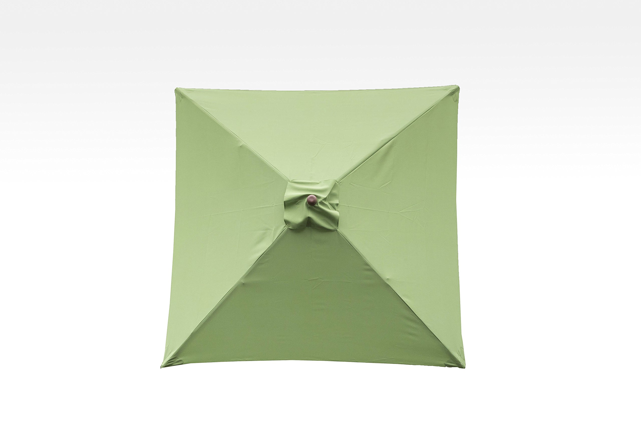 Heininger 1234 DestinationGear 6.5' Square Lime Classic Wood Patio Umbrella