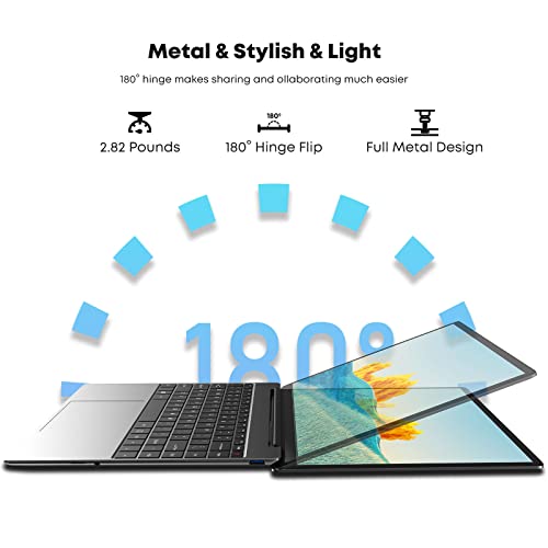 Windows 10 Laptop Computers, CHUWI GemiBook 13 inch Thin & Light Laptop 8G RAM 256GB SSD with Celeron J4125 Processor, 2160x1440 2K IPS Display Notebook, PD Fast Charge, Backlit Keyboard, Full Metal