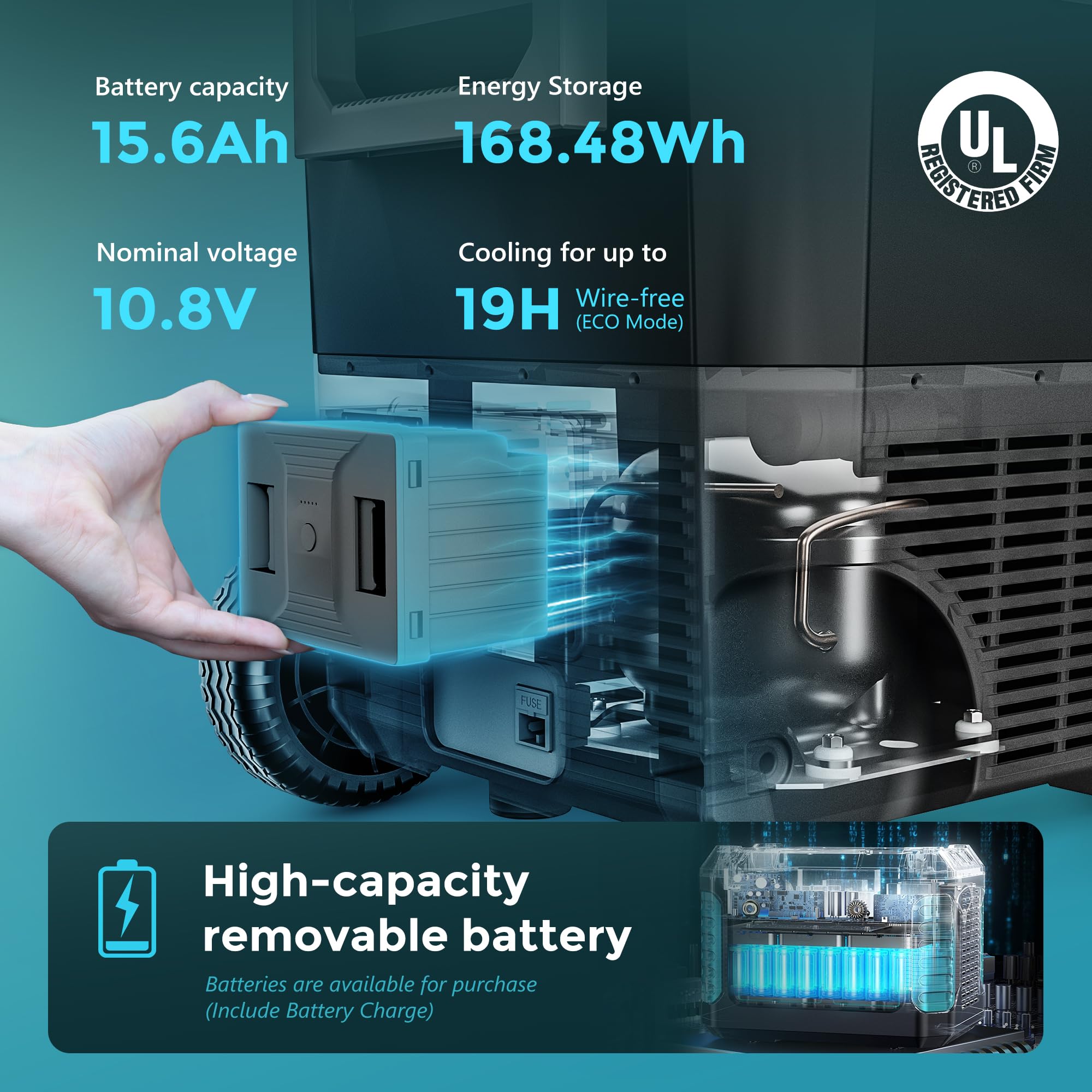 EUHOMY 12 Volt Refrigerator with Ice Maker, 48QT(45L) Electric Cooler Usable Battery Dual Zone, Car Refrigerator APP Control, 12V Fridge 12/24V DC 110-240V AC for Camping, Travel, Outdoor, Home
