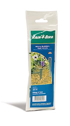 Rain Bird MBH4PKS Drip Irrigation Micro-Bubbler on Stake, 180° Half Circle Pattern, 0 - 3' Spray Distance, 4-Pack