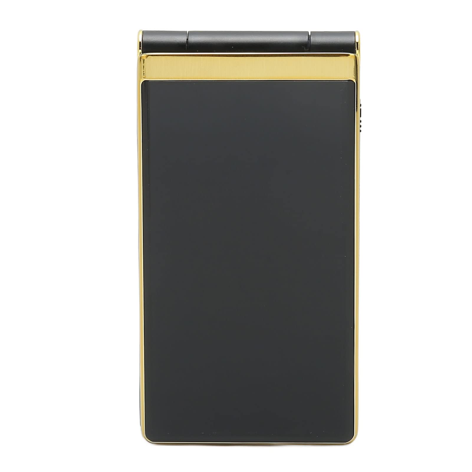 3 Inch Senior Flip Phone, 2G Mobile Unlocked with SOS Big, LED Flashlight and Cell Phone Clear Sound,Dual SIM Slots 5900mAh Unlocked Cellphone for Seniors Kids (Gold Color)