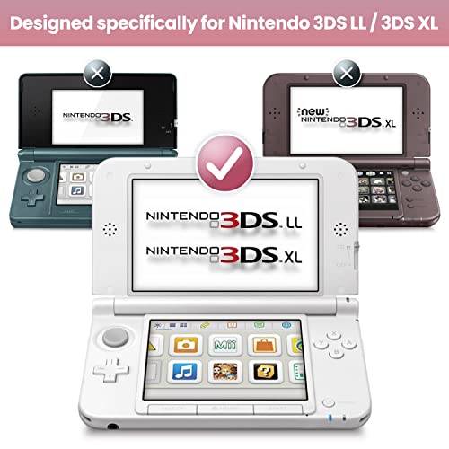 OSTENT Anti-shock Hard Metal Box Cover Case Shell for Nintendo 3DS XL LL (Pink)