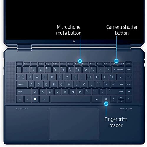 HP Spectre x360 16" 2-in-1 3K QHD+ Touchscreen (Intel 12th Gen i7-12700H, 16GB RAM, 1TB SSD, Stylus) Business Laptop, Long-Battery Life, Fingerprint, Backlit, Thunderbolt 4, IST Bag, Win 11 Pro