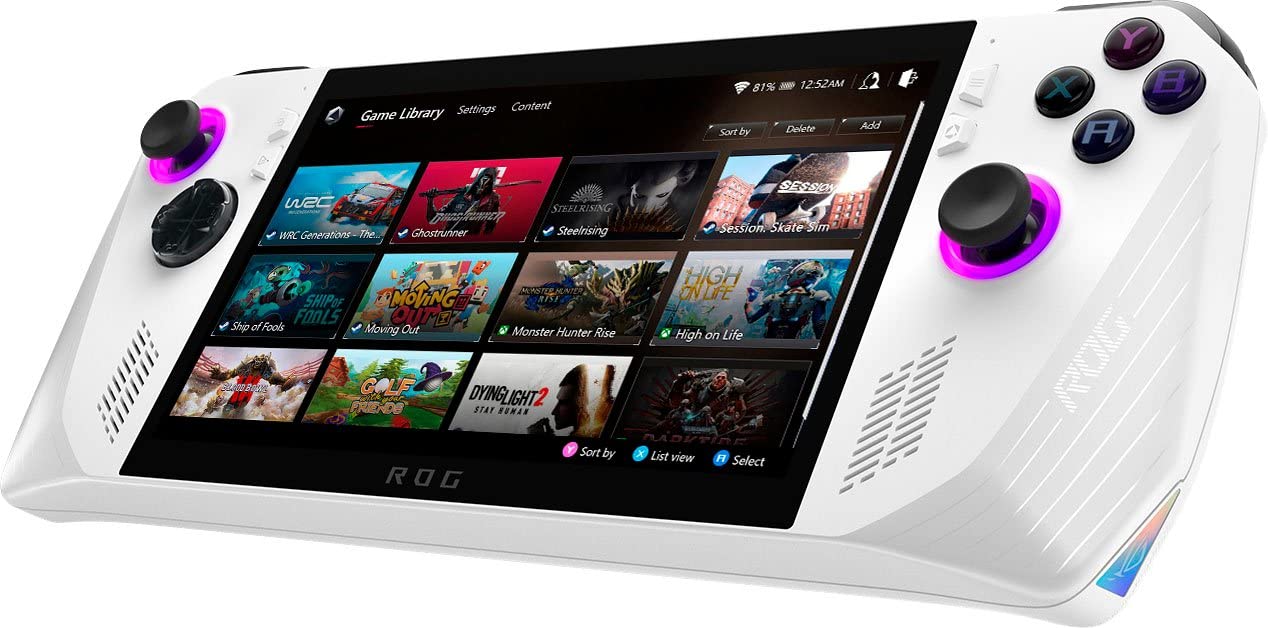 ASUS ROG Ally 512GB Gaming Handheld 7-inch Touchscreen 120Hz FHD 1080p AMD Ryzen Z1 Extreme Processor, Touro Wireless Pro Controller, Hub, 128GB MicroSD Card, 5 Accessories: 6 in 1 Bundle
