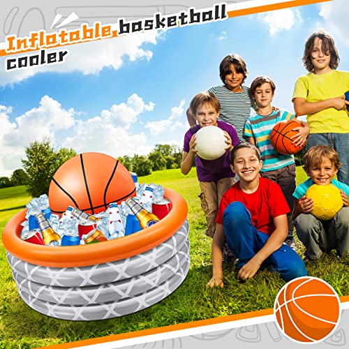 Honoson 1 Pcs Inflatable Cooler Inflatable Basketball Drink Cooler Inflatable Cooler for Parties Supplies Basketball Sports Themed Parties