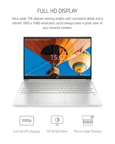 HP Pavilion 15 Laptop, 11th Gen Intel Core i7-1165G7 Processor, 16 GB RAM, 512 GB SSD, FHD IPS micro-edge Display, Win11 Pro, Long Battery Life (Renewed)