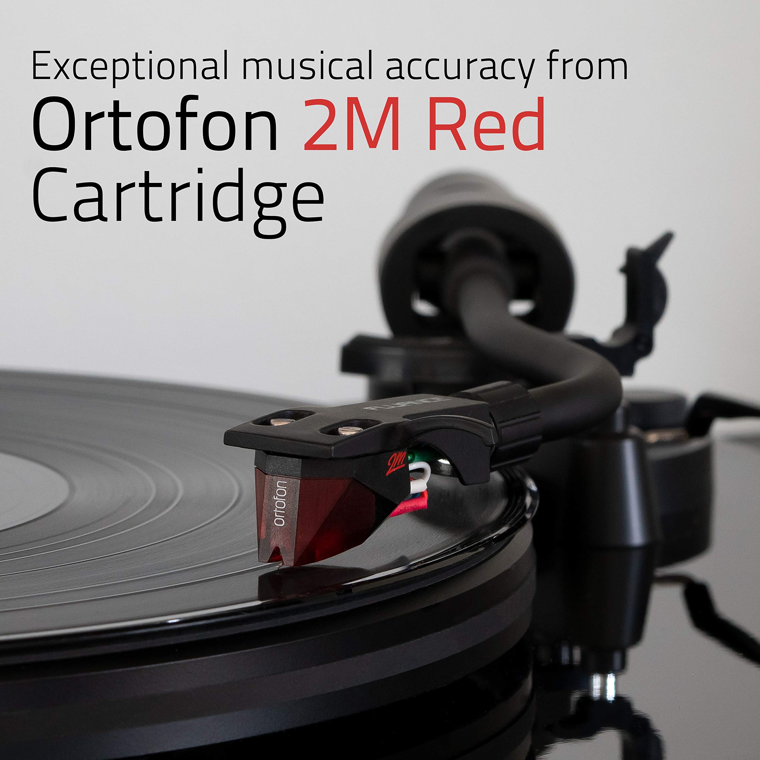 Fluance RT83 Reference High Fidelity Vinyl Turntable Record Player with Ortofon 2M Red Cartridge, Speed Control Motor, High Mass MDF Wood Plinth, Vibration Isolation Feet - Piano Black