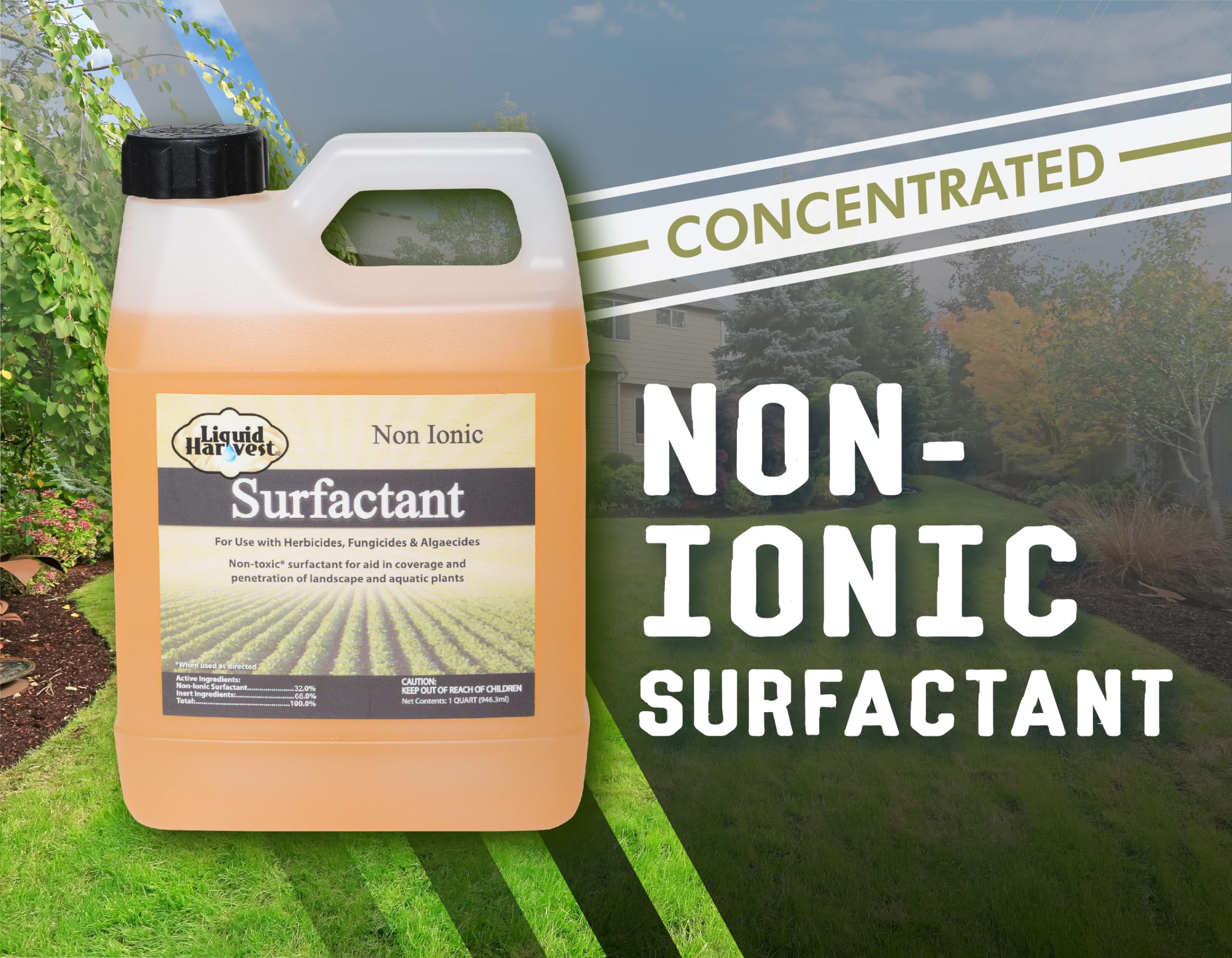 Concentrated Surfactant for Herbicides Non-Ionic 32oz, Increase Product Coverage, Increase Product Penetration, Increase Product Effectiveness