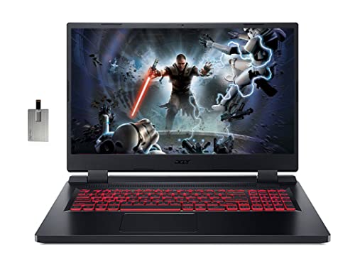 Acer 2022 Nitro 5 17.3" FHD 144Hz FHD IPS Gaming Laptop, Intel Core i5-12500H Processor, 64GB RAM, 2TB PCIe SSD, Backlit Keyboard, NVIDIA GeForce RTX 3050 Graphics, Windows 11, Black, 32GB USB Card