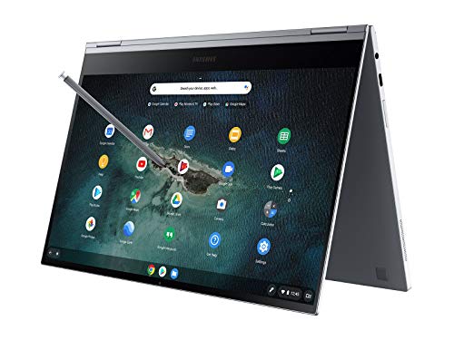 SAMSUNG 13.3” Galaxy Chromebook Laptop Computer w/ 256GB Storage, 8GB RAM, 4K AMOLED Touchscreen Display, Ultra Slim Design, Chrome OS, WiFi 6, Mercury Gray