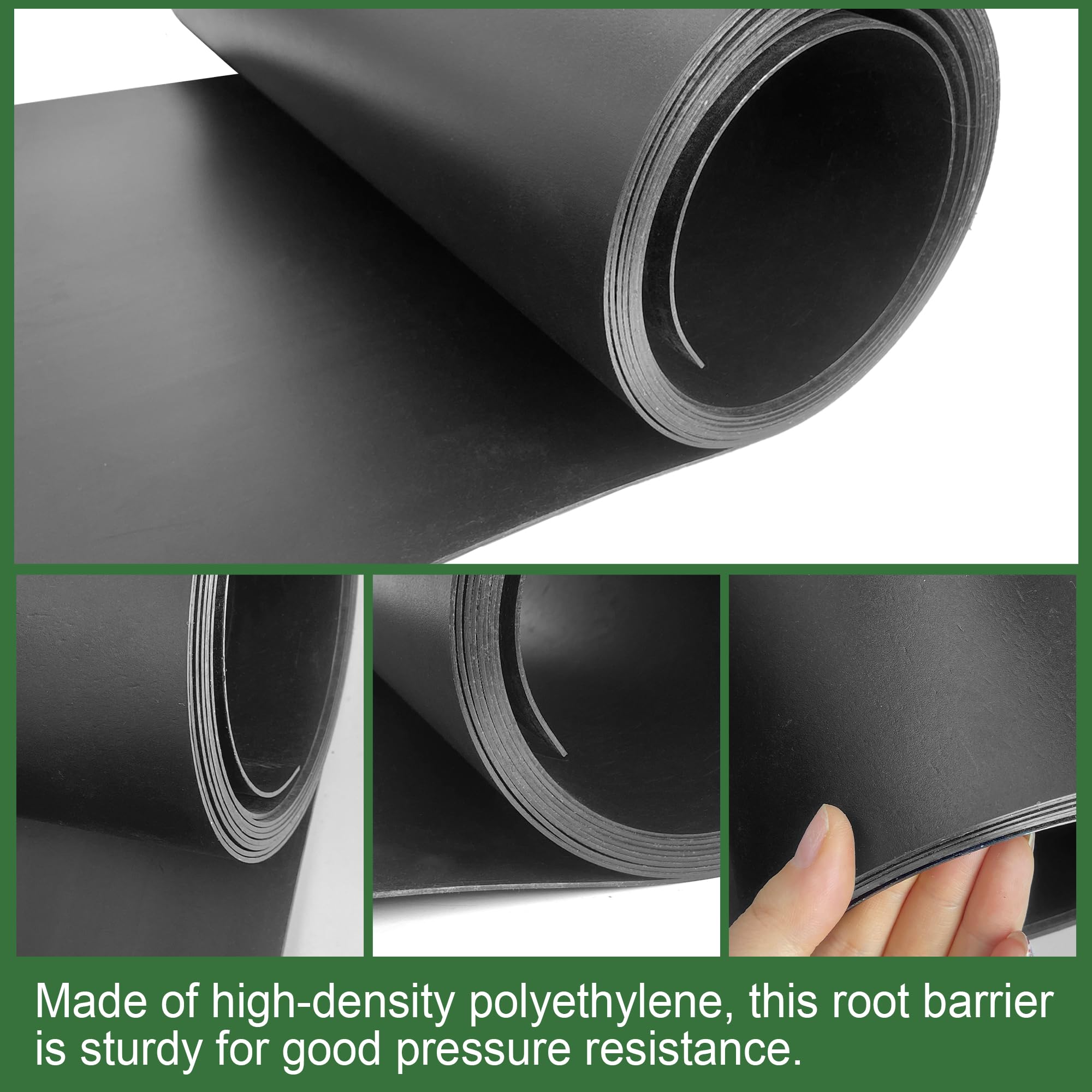 Joewuzun Tree Root Barrier 18in Root Barrier Grass Weed Barrier Bamboo Barrier Garden Edging for Landscape Edging Blocks 15ft