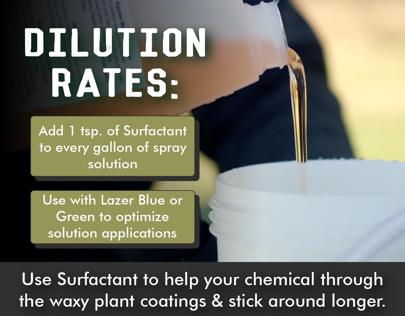 Concentrated Surfactant for Herbicides Non-Ionic 32oz, Increase Product Coverage, Increase Product Penetration, Increase Product Effectiveness