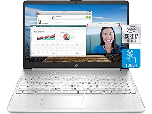 HP Newest Laptop, 15.6" Full HD Touchscreen, Intel Core i7-1165G7, 16GB RAM, 1TB PCIe SSD, Backlit Keyboard, Fingerprint Reader, Webcam, WiFi 5, HDMI, Type-C, Bluetooth, Windows 11 Home, Silver
