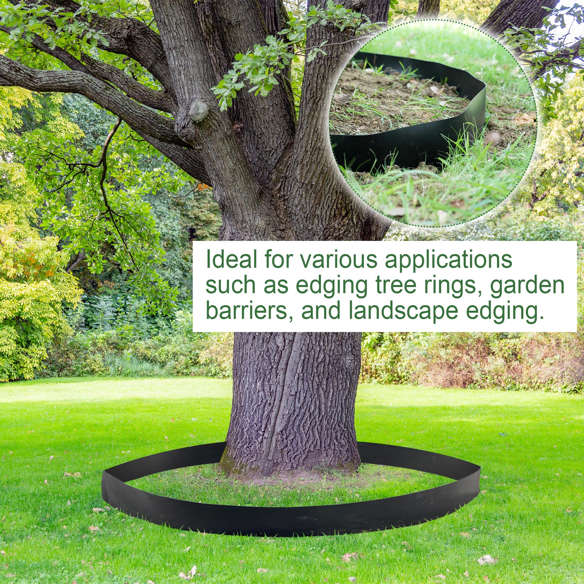 Joewuzun Tree Root Barrier 18in Root Barrier Grass Weed Barrier Bamboo Barrier Garden Edging for Landscape Edging Blocks 15ft