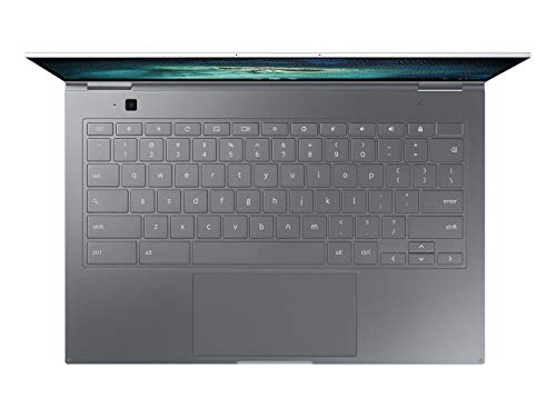 SAMSUNG 13.3” Galaxy Chromebook Laptop Computer w/ 256GB Storage, 8GB RAM, 4K AMOLED Touchscreen Display, Ultra Slim Design, Chrome OS, WiFi 6, Mercury Gray