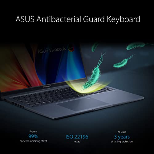 ASUS VivoBook 16X Laptop, 16" 4K OLED Display, Intel CoreĀ i7-12700H CPU, Intel Iris Xe Graphics, 16GB RAM, 512GB SSD, Fingerprint Sensor, Windows 11 Home, Quiet Blue, F1603ZA-DS74