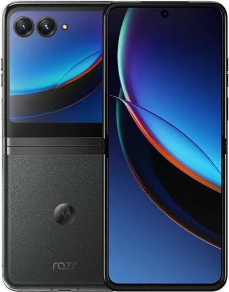 Motorola razr 40 Ultra 5G 256GB Storage + 8GB RAM - 6.9"/3.6" FHD Display - Dual SIM (Nano SIM + eSIM) Unlocked Android 13 Flip Phone - International Version (Infinite Black)