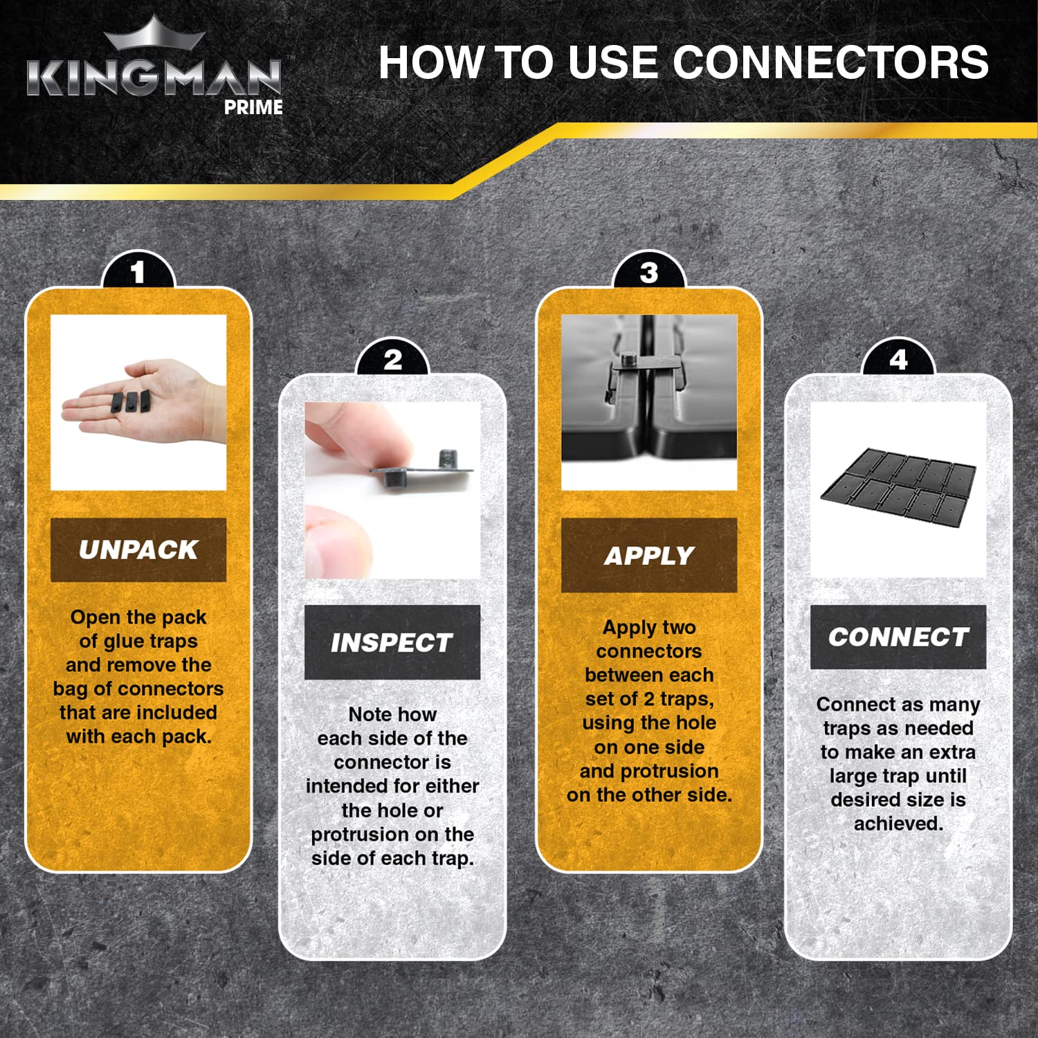 KINGMAN PRIME Mouse Trap Rat Trap Glue Trap/Board (Large Size) (6 Pack / 12 Traps) Rodent Trap Safe Easy Non-Toxic