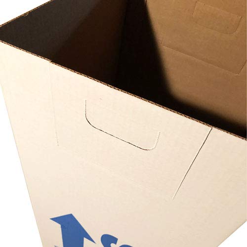 Dynalon 797035 Medium Floor Model Laboratory Glass Disposal Box, 12" Length x 12" Width x 20" Height (Case of 6)