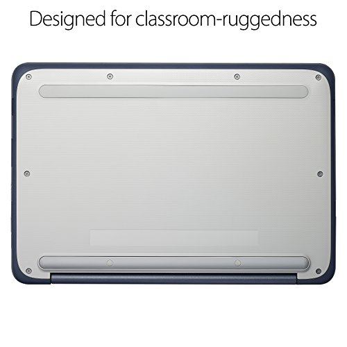 ASUS Chromebook-Laptop- 11.6" Ruggedized and Spill Resistant Design-with 180 Degree-Hinge, Intel N3060 Celeron 4GB DDR3, 32GB eMMC, Chrome OS- C202SA-YS04 Dark Blue