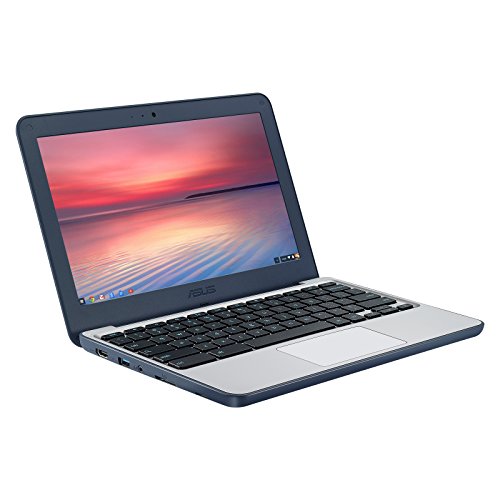 ASUS Chromebook-Laptop- 11.6" Ruggedized and Spill Resistant Design-with 180 Degree-Hinge, Intel N3060 Celeron 4GB DDR3, 32GB eMMC, Chrome OS- C202SA-YS04 Dark Blue