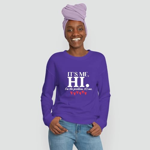 It is Me Hi I am The Problem Heart Trendy Humor Joke Design Black and Muticolor Unisex Long Sleeve T Shirt