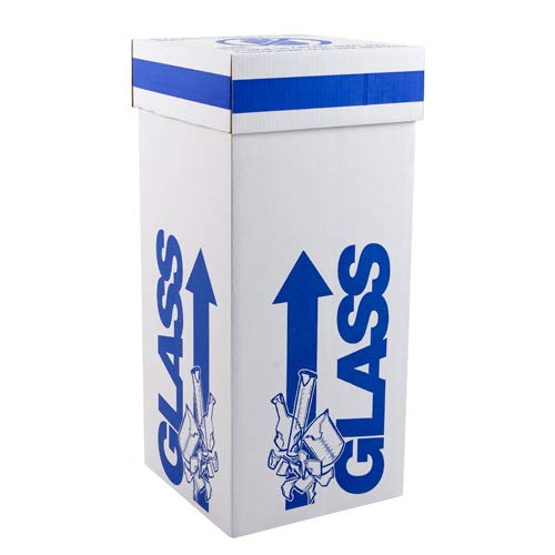 Dynalon 797035 Medium Floor Model Laboratory Glass Disposal Box, 12" Length x 12" Width x 20" Height (Case of 6)