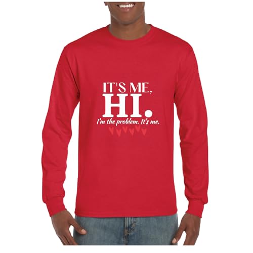 It is Me Hi I am The Problem Heart Trendy Humor Joke Design Black and Muticolor Unisex Long Sleeve T Shirt