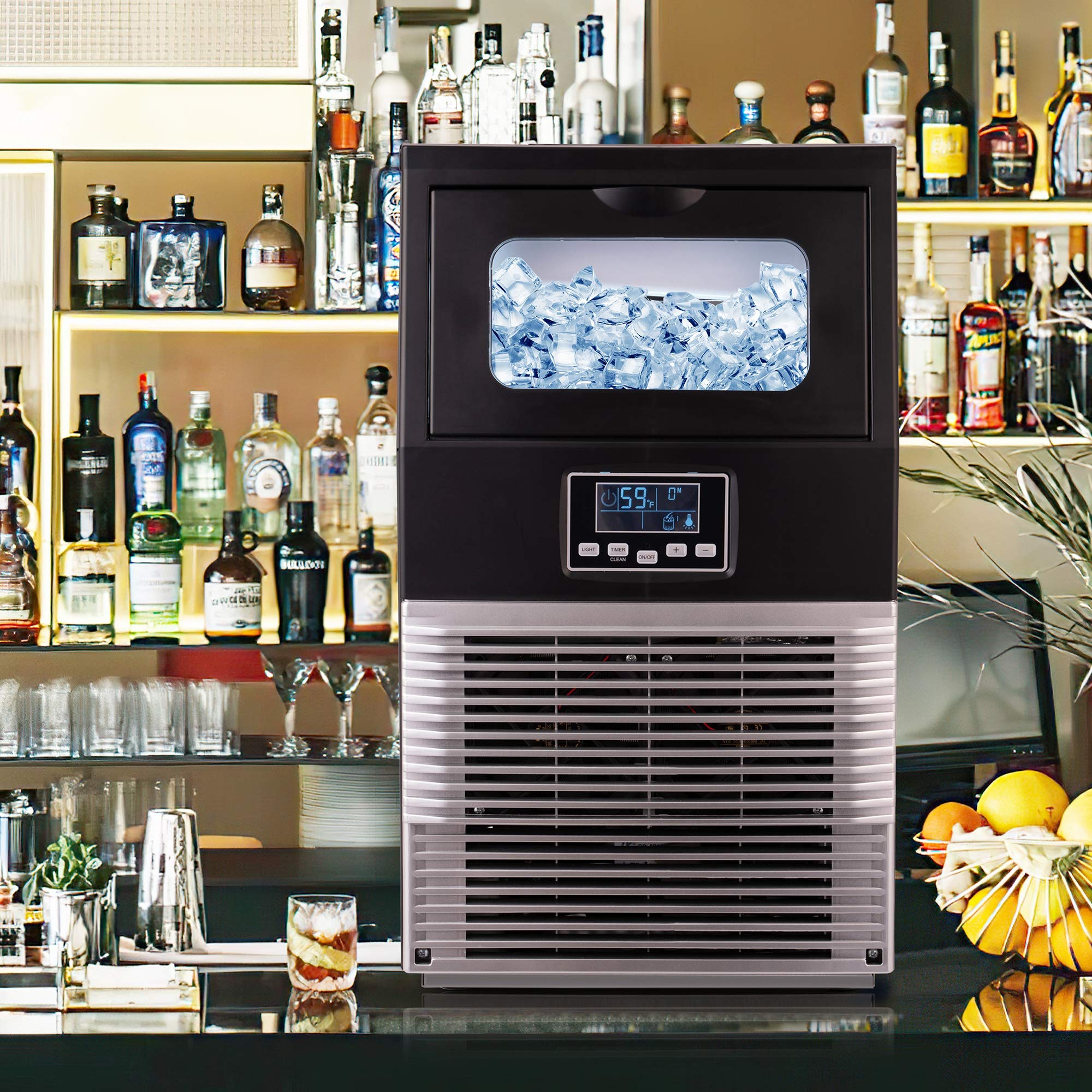 Ice Maker Machine,Ice Makers Countertop,Under Counter Ice Maker,Ice Machine,66LBS, Auto-Clean Built-in Automatic Water Inlet with Scoop 2-7 Days delivery Shipped from US Warehouse