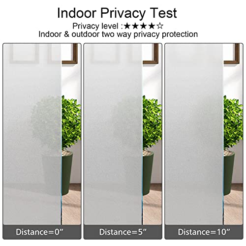 AWXD Frosted Glass Window Film,Window Privacy Film with Installation Tools, Sun Blocking Heat Control Anti Glare Window Tint,Static Cling Removable Window Sticker for Home Office (17.5" x 78.7")