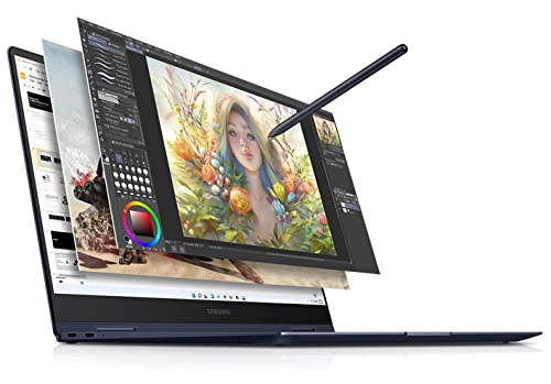 SAMSUNG Galaxy Book Pro 360 15.6" 2-in-1 Touchscreen (i7-1165G7, 16GB RAM, 2TB PCIe SSD, Active Stylus), FHD Convertible Laptop, Thunderbolt 4, Backlit, Fingerprint, HDMI Cable, Windows 11 Home