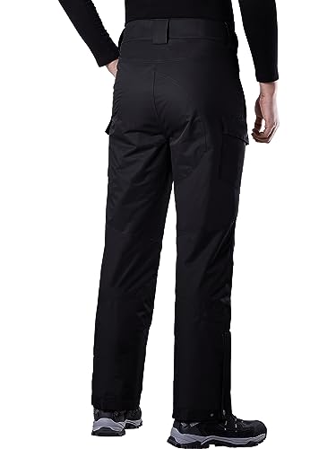 FREE SOLDIER Men's Waterproof Warm Snowboard Insulated Pants Winter Ski Snow Pants Small(30-32)/32L