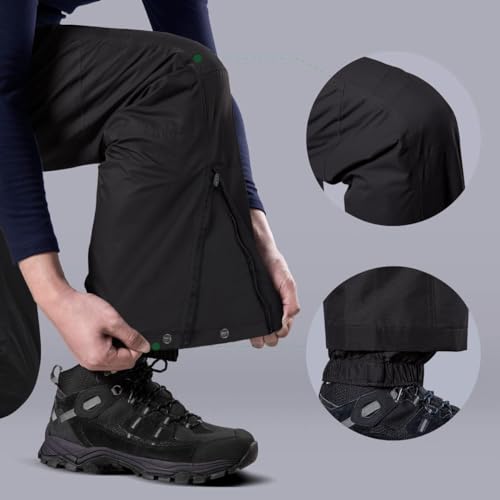 FREE SOLDIER Men's Waterproof Warm Snowboard Insulated Pants Winter Ski Snow Pants Small(30-32)/32L