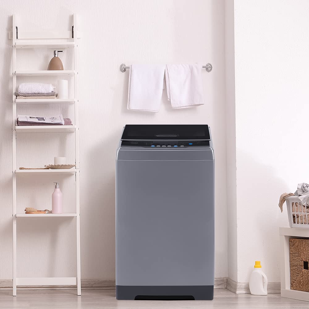 COMFEE’ 1.6 Cu.ft Portable Washing Machine, 11lbs Capacity Fully Automatic Compact Washer with Wheels & Euhomy Compact Laundry Dryer 1.8 cu.ft, Stainless Steel Clothes Dryers With Exhaust Pipe