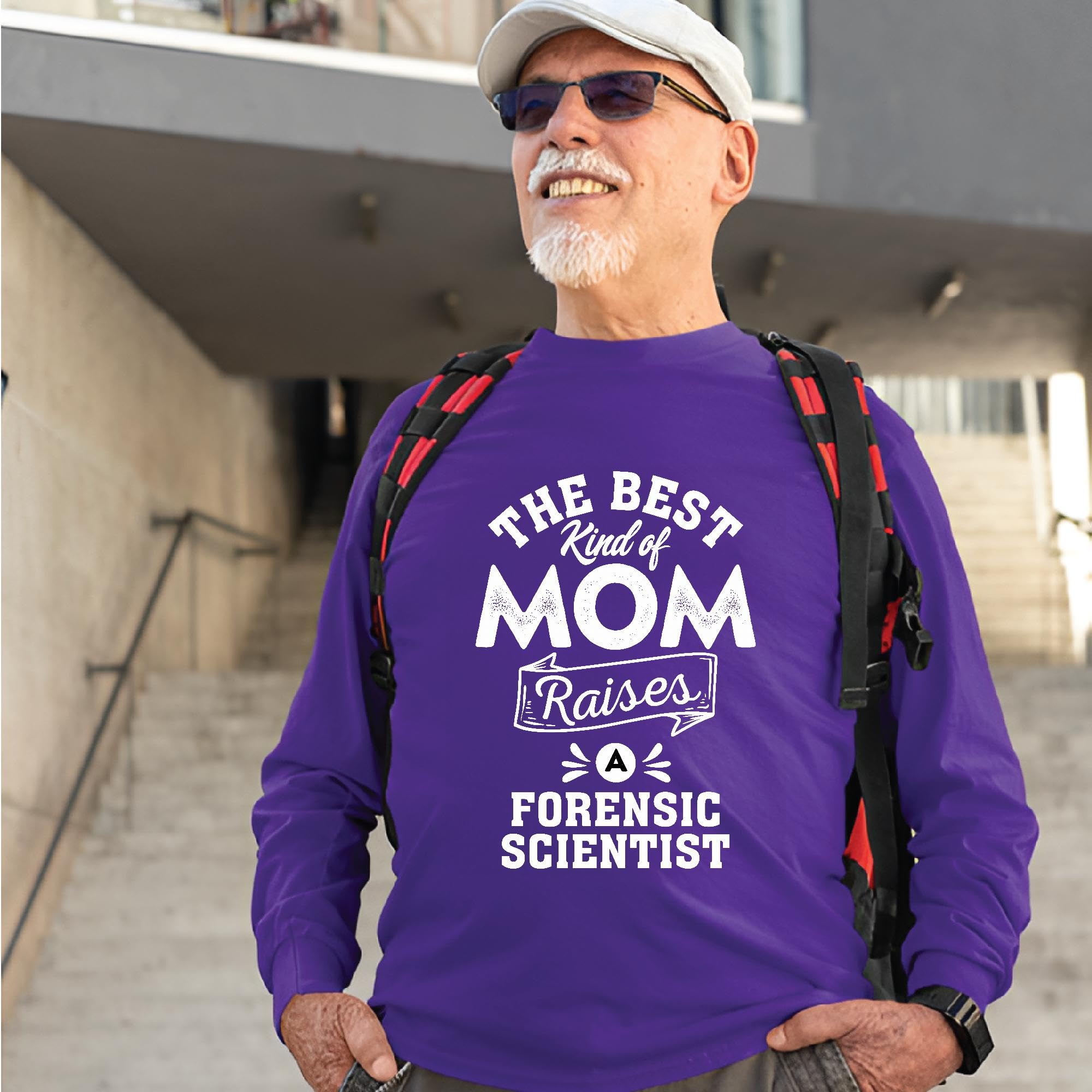 Mothers Day Gift Forensic Scientist Mom Best Kind Mom Gift Black and Muticolor Unisex Long Sleeve T Shirt