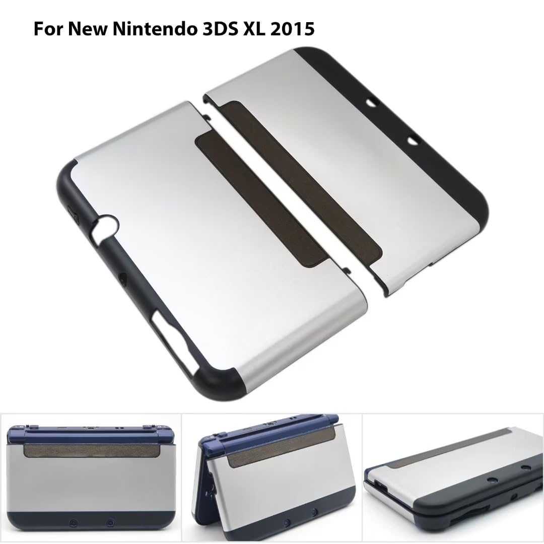 Silver Matte/Anti-Glare Soft Silicone Protector Case for New Nintendo 3DS XL LL (2015 Version)