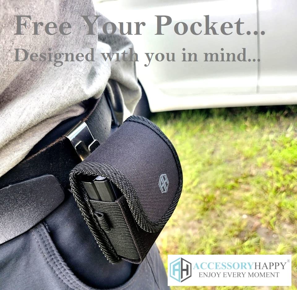 AH Premium 360 Rotating Military Grade Men Phone Belt Construction Holster Pouch, for Samsung Flip 4 5G, Z Flip 3 Holster, Mot Razr 5G